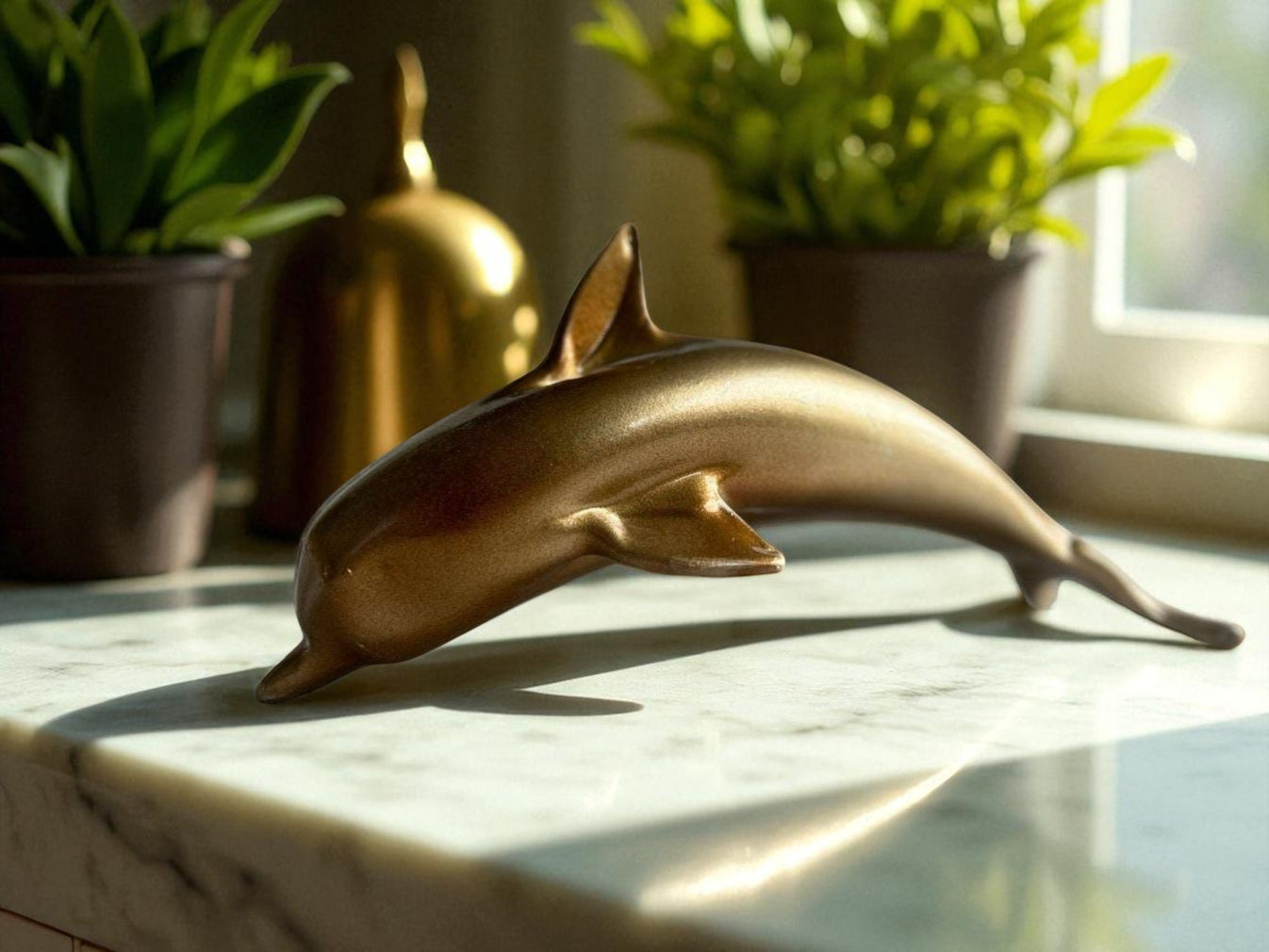 Dolphin Figurine - Graceful Dolphin Decor Piece" – Fabzie - Home Decor ...